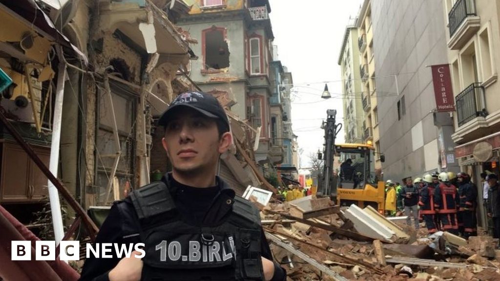 Turkey: Five-storey building collapses in Istanbul - BBC News