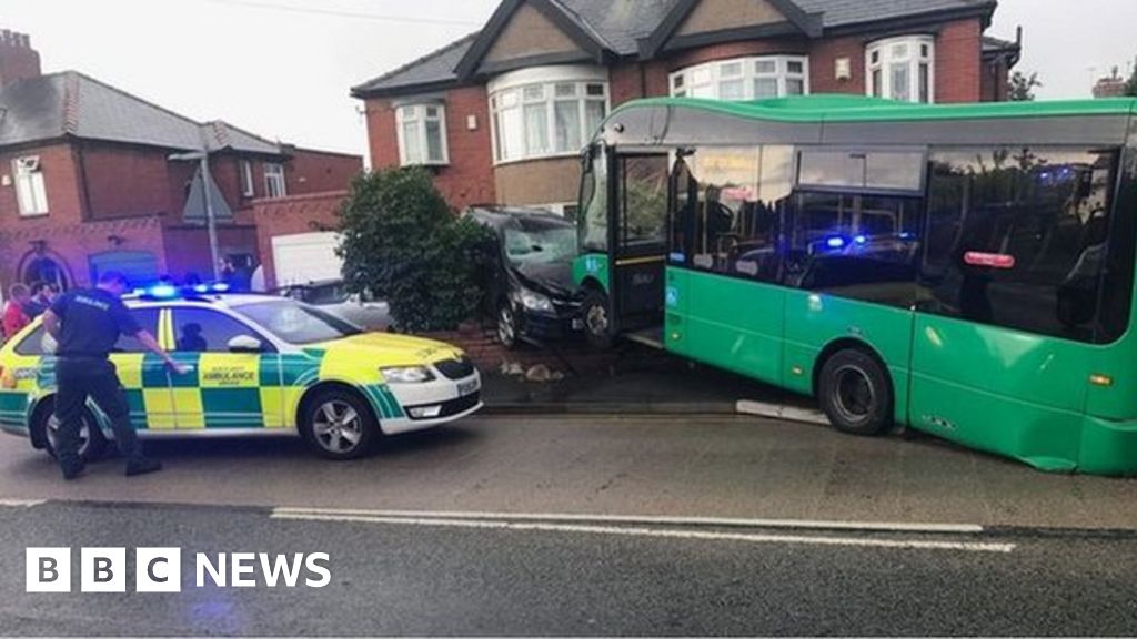 Bus hits St Helens wall amid fears driver had 'medical episode'