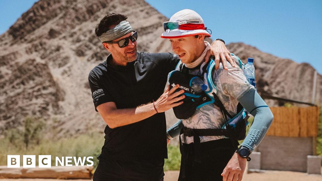 Ultra-marathon runner sets record in 53C desert race - BBC News