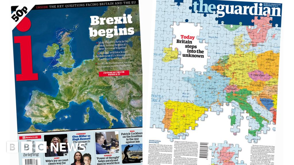 Newspaper headlines: Brexit begins as UK 'steps into the unknown' - BBC ...