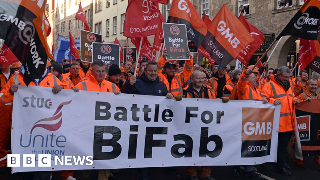Union campaign to save mothballed BiFab yards in Fife - BBC News