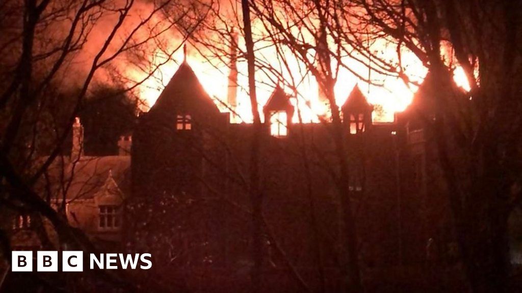 Hendrefoilan House fire: Grade II listed mansion engulfed by blaze ...