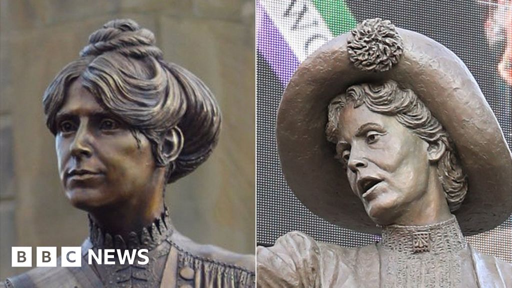 Suffragette statues mark 100 years of women's first vote - BBC News