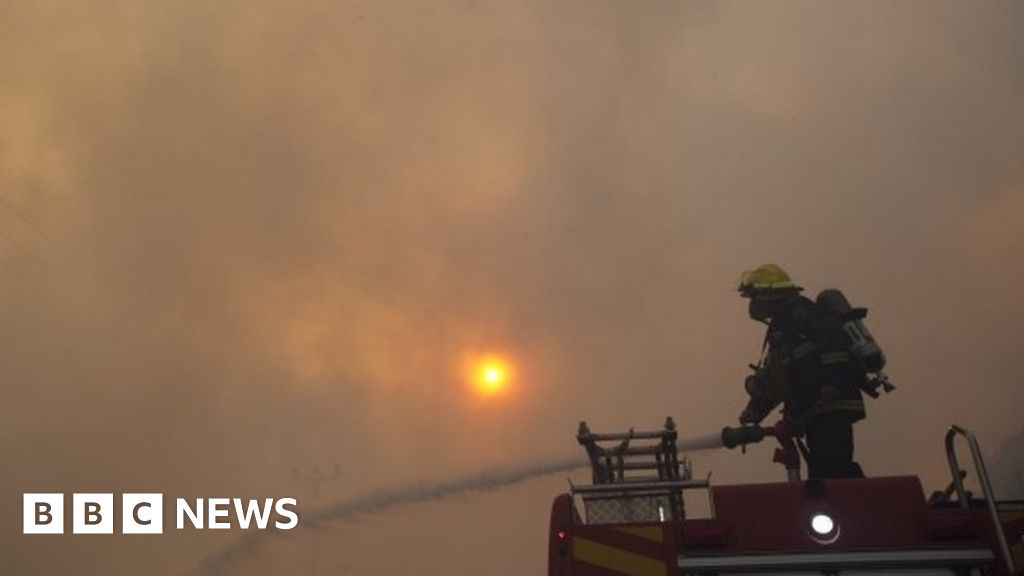 In pictures: Israel wildfires force evacuations in Haifa - BBC News