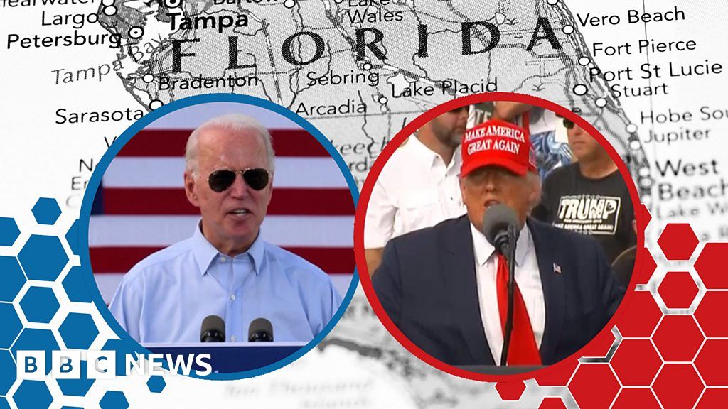 Trump v Biden: A tale of two rallies - BBC News