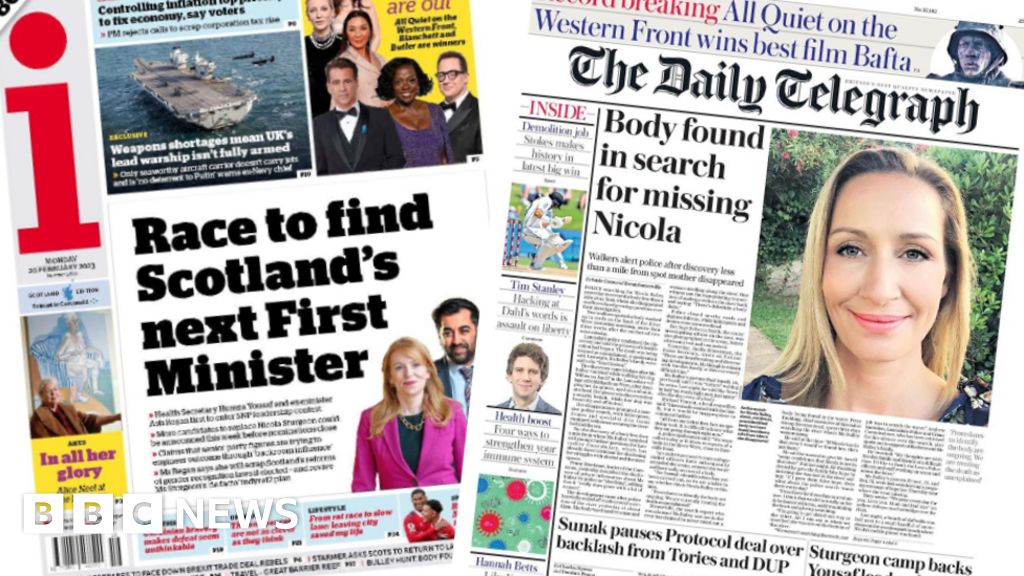Scotland's papers: Race to find new leader and body found in river ...