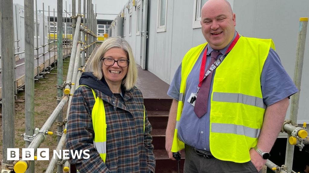 Storm-damaged Royston school reopens with temporary buildings