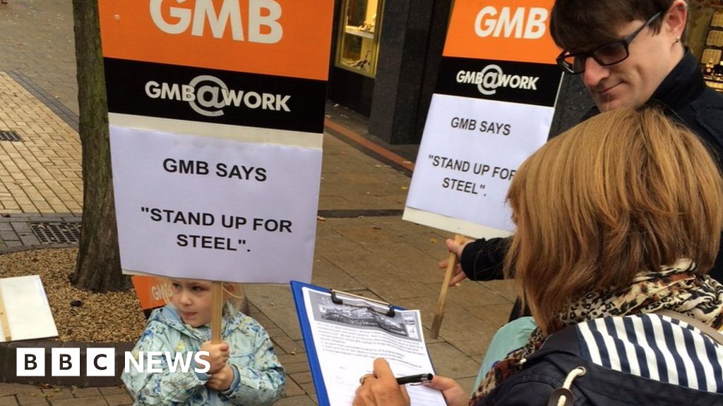 Thousands sign Scunthorpe pro-steel petitions - BBC News