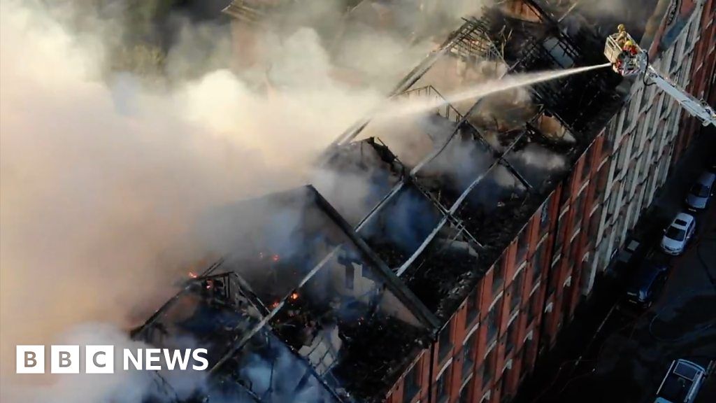 Drone footage shows extent of fire damage to Sandiacre mill