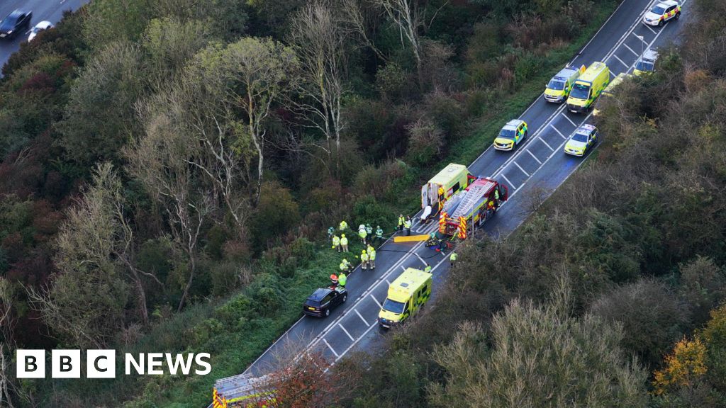Brighton: One in hospital after car goes down embankment - BBC News