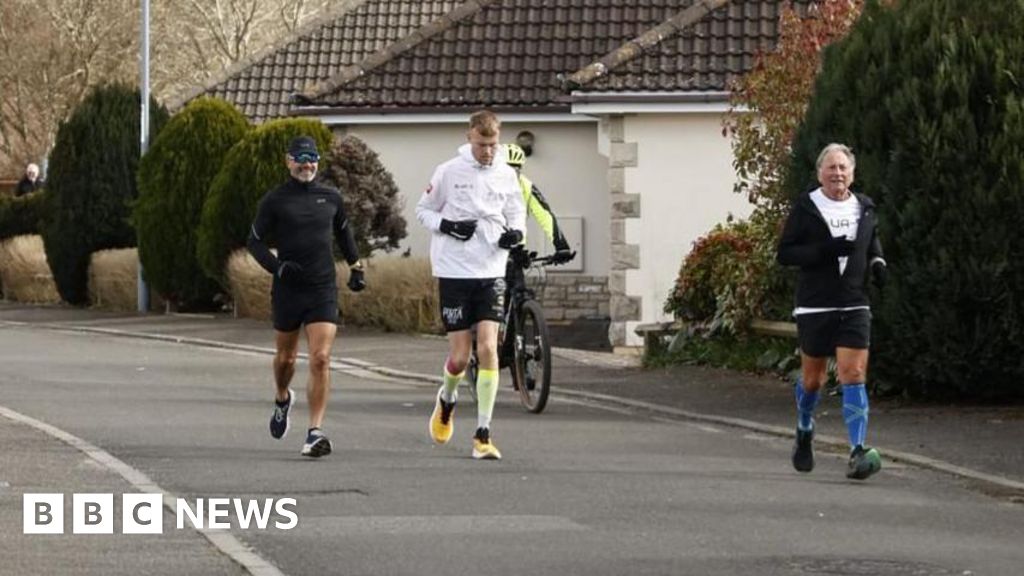 Seven marathons: Runner's dad steps in after son taken ill