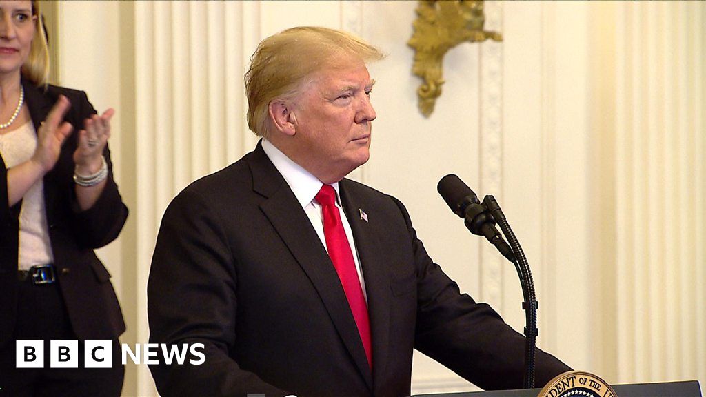 Donald Trump: 'Threats of any kind have no place in the US' - BBC News