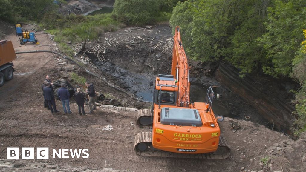 Renee and Andrew MacRae: Flooded quarry drained