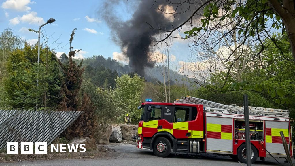 Fire crews tackle blaze at derelict Sheffield Ski Village