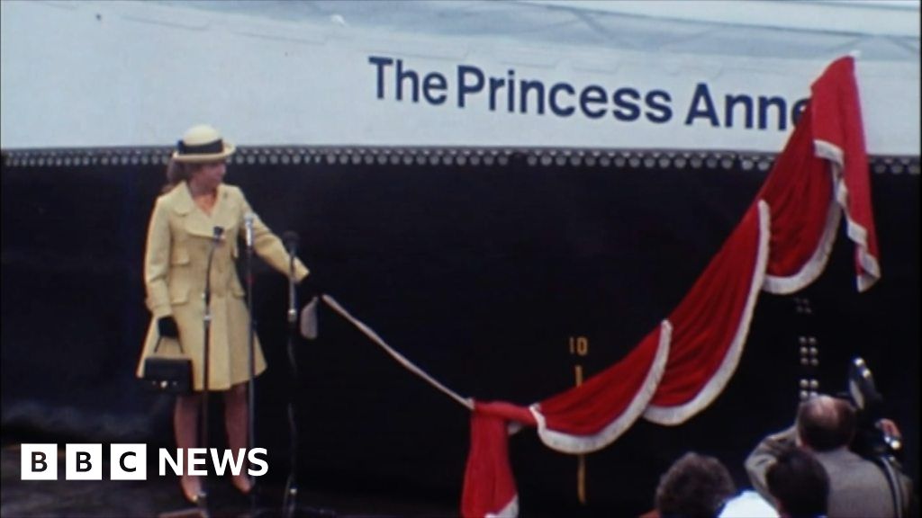 Princess Anne visits namesake hovercraft 50 years on - BBC News