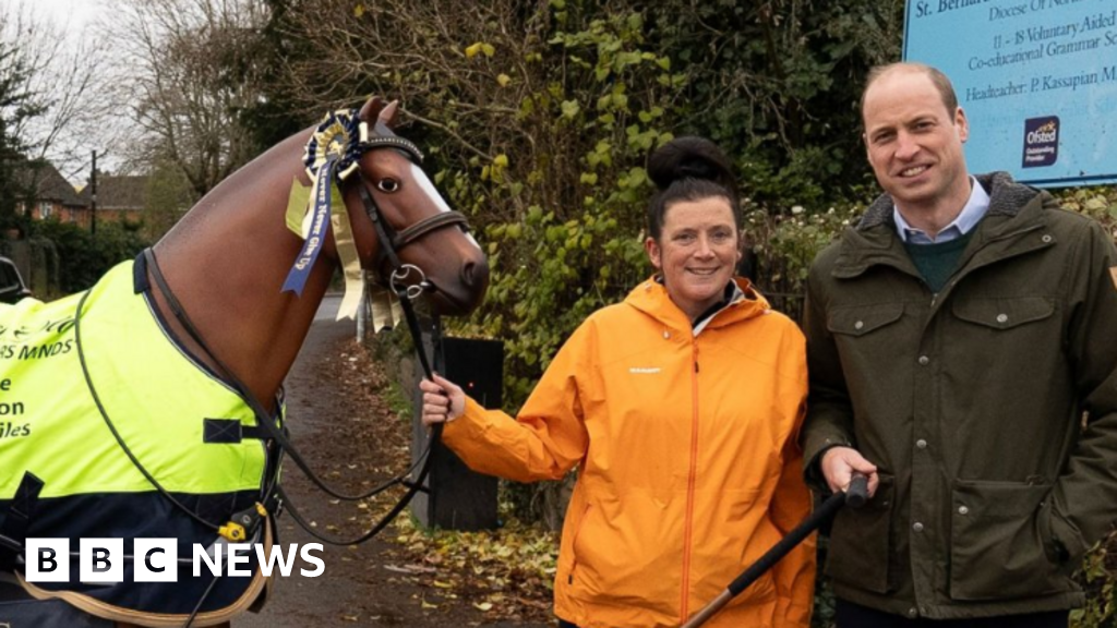 Newport's Emma Webb to trek to Birmingham with horse statue - BBC News
