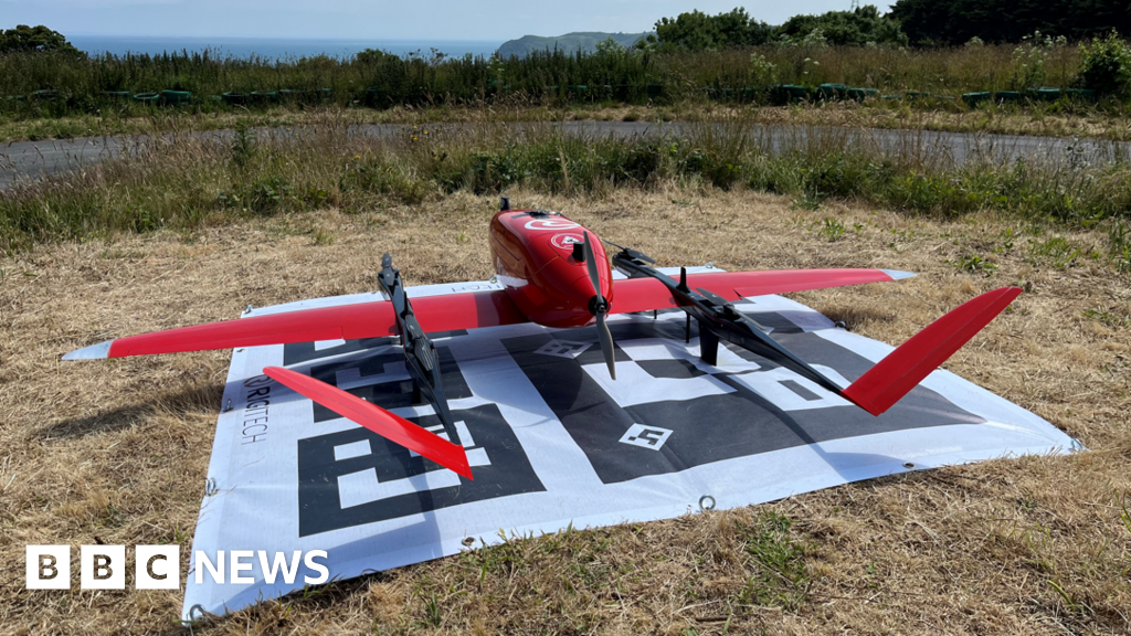 Jersey Airport: Drones flown in and out alongside crewed aircraft - BBC ...