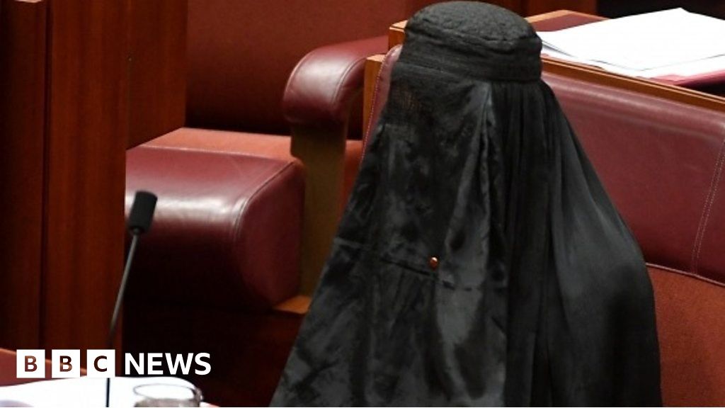 Far-right senator wears burka in Australian parliament - BBC News