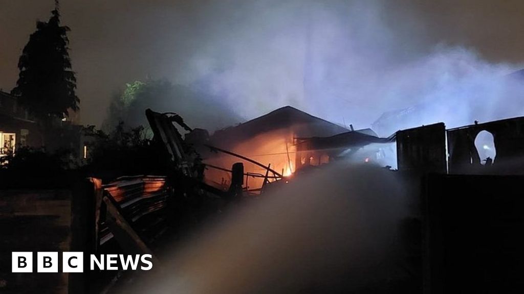 Colindale fire: Investigation after workshops destroyed