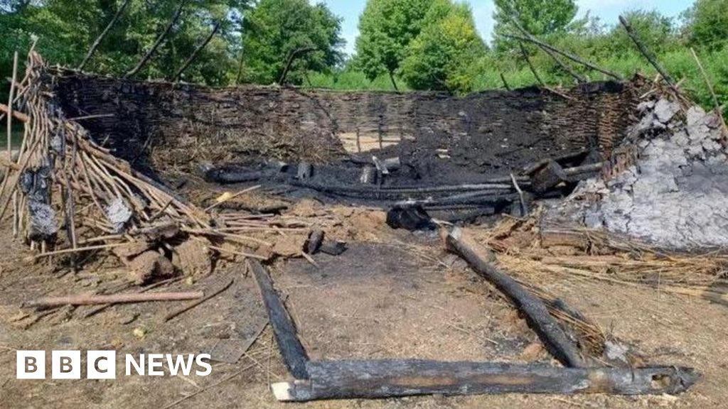 Fire destroys Iron Age roundhouse at Peterborough's Flag Fen