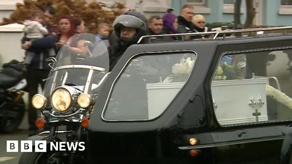 Leamington boy's funeral sees hundreds of bikers rev engines - BBC News