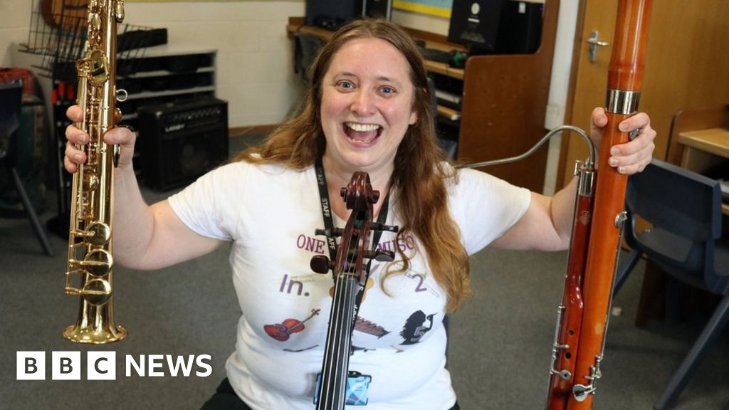 Music teacher takes nine exams on nine instruments in one day