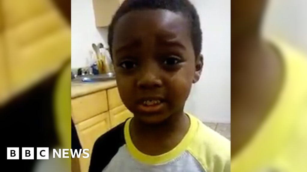 Jeffrey Laney: US boy, 6, pleads for end to gun violence - BBC News