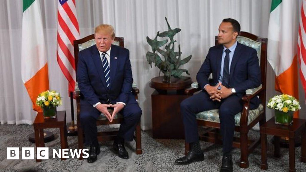 Donald Trump talks Brexit on arrival in Ireland
