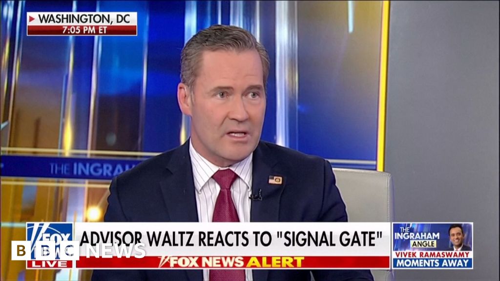 Watch: Waltz says he takes 'full responsibility' for group chat leak ...