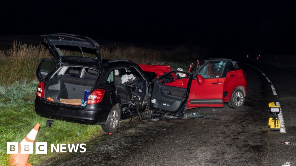 Woman dies and three injured in crash