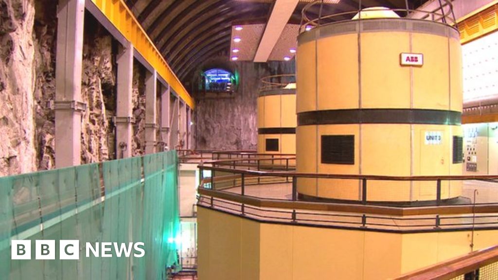 Inside the Scottish mountain which is home to a power station - BBC News