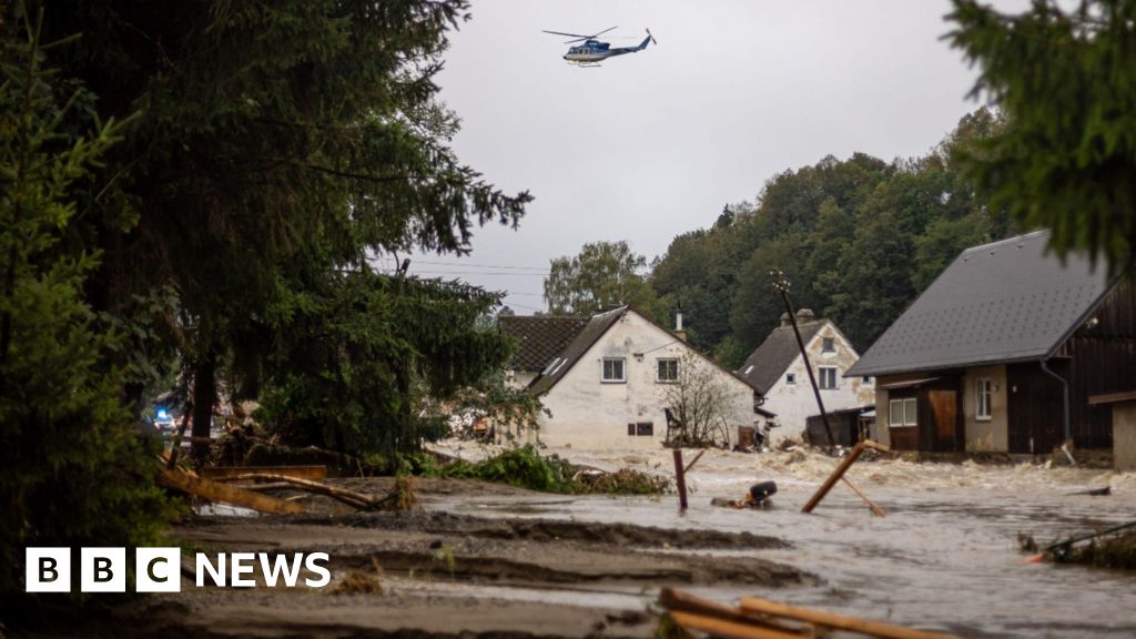 Helicopter and Jet Ski rescues as deadly floods hit Europe - BBC News