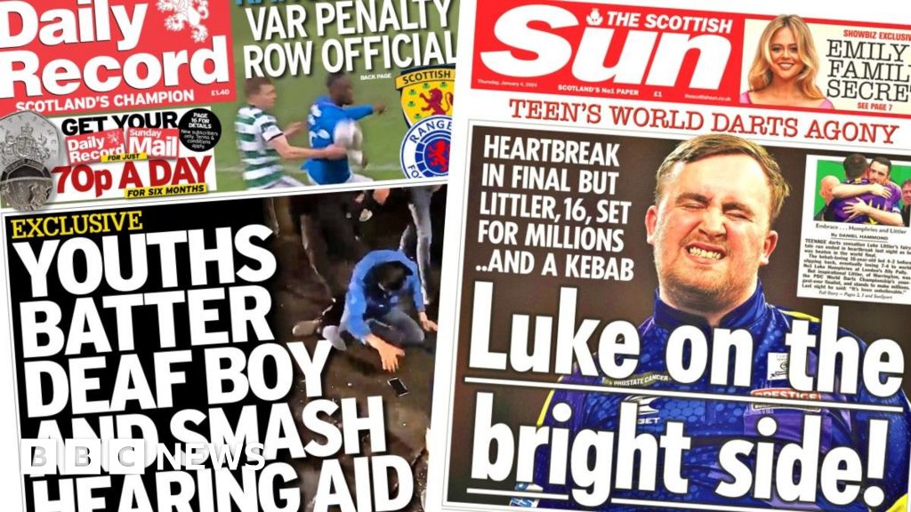 Scotland's papers: Attack on Raith fan and 'Luke the Nuke' defeat