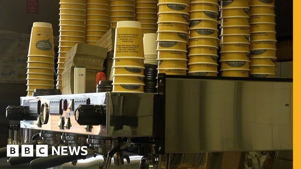 The coffee cups that get you to talk - BBC News