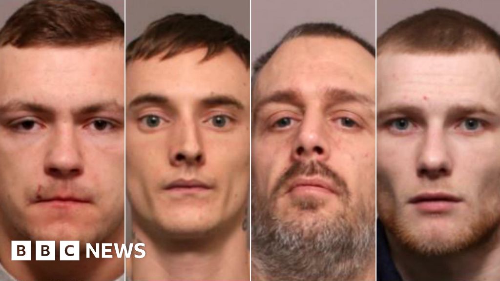 Four jailed for death of man beaten with prosthetic leg - BBC News