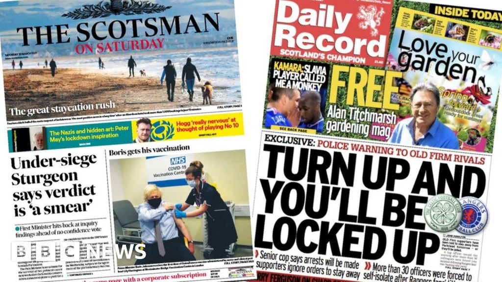 Scotland's papers: Sturgeon 'smear' claims and Old Firm fan warning