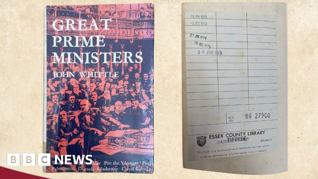 Manningtree Library receives book returned 44 years overdue - BBC News