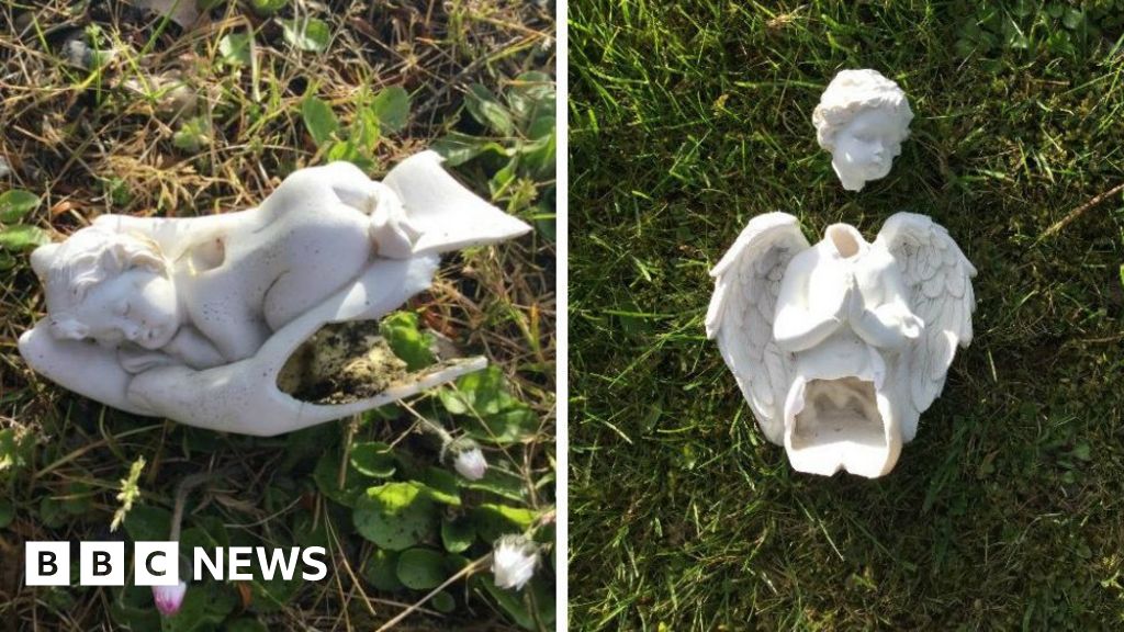 Vandalism at Strabane Cemetery 'infuriating' - BBC News