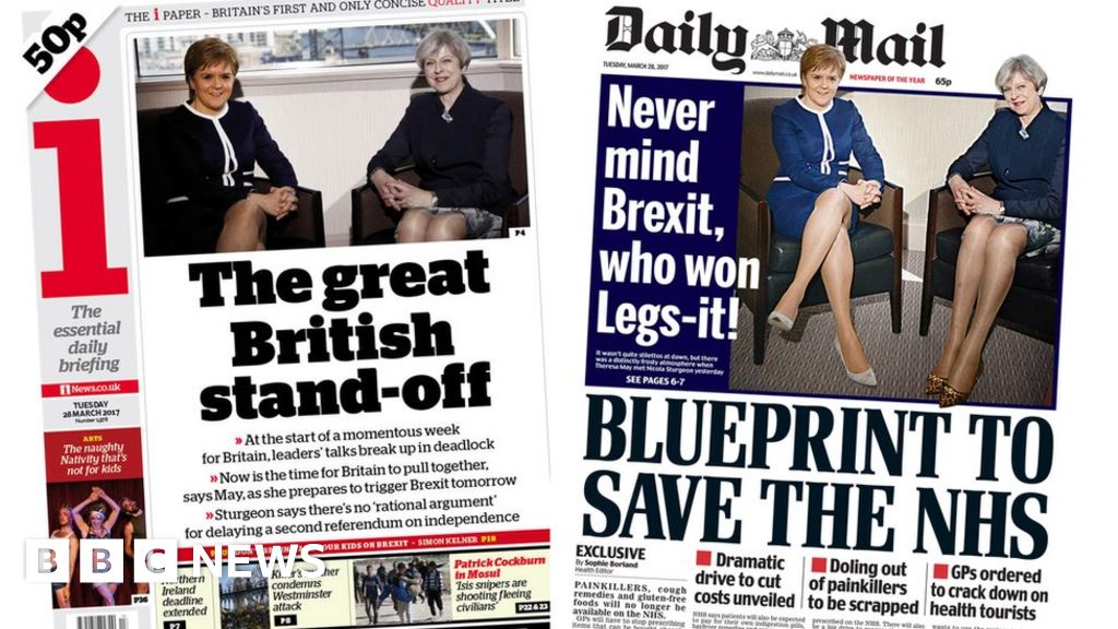 Newspaper headlines: May-Sturgeon 'stand-off' and 'choking' EU red tape ...