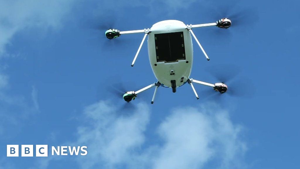 Irish drone delivery trial takes flight - BBC News