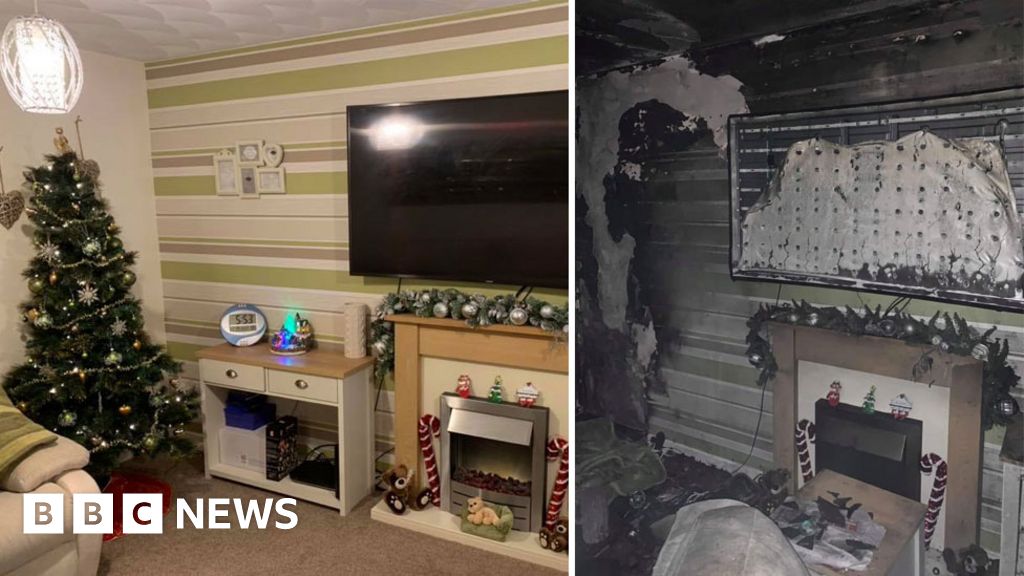 Christmas tree fire wrecks Swansea family home