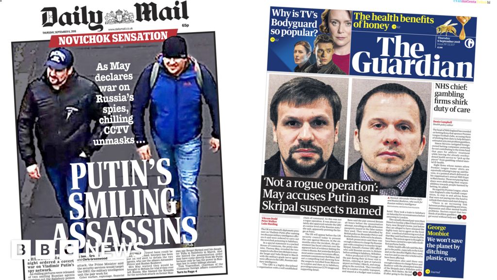 Newspaper headlines: 'Smiling assassins caught on camera' - BBC News