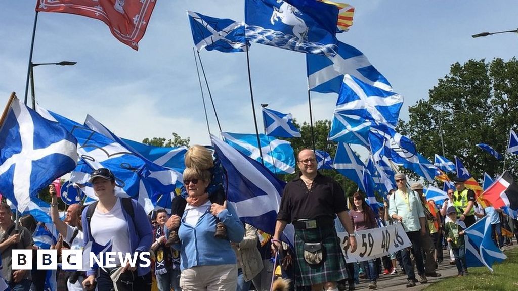 Thousands march for Scottish independence