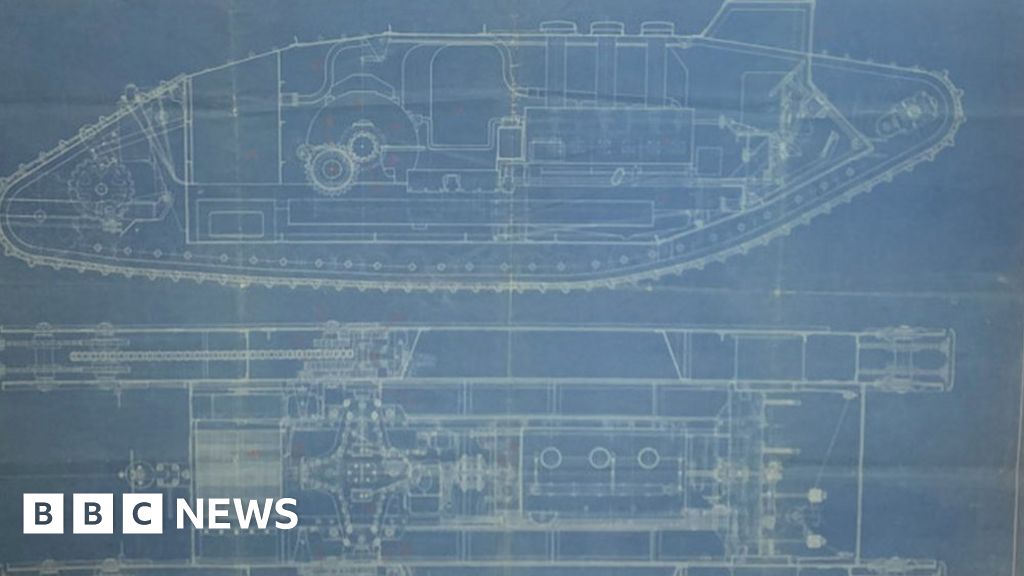 Mark I tank: Blueprint for first ever tank bought at auction - BBC News