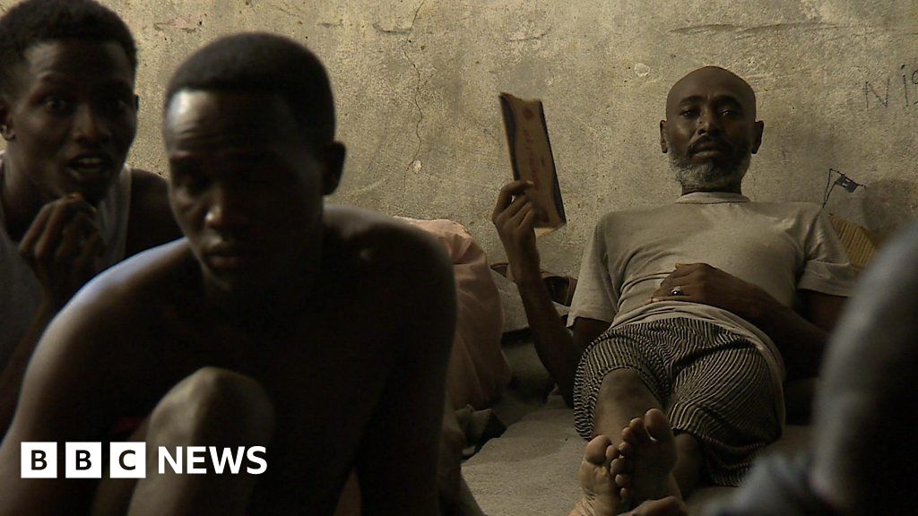 Libya migrants: Inside a detention camp - hot, airless, overcrowded