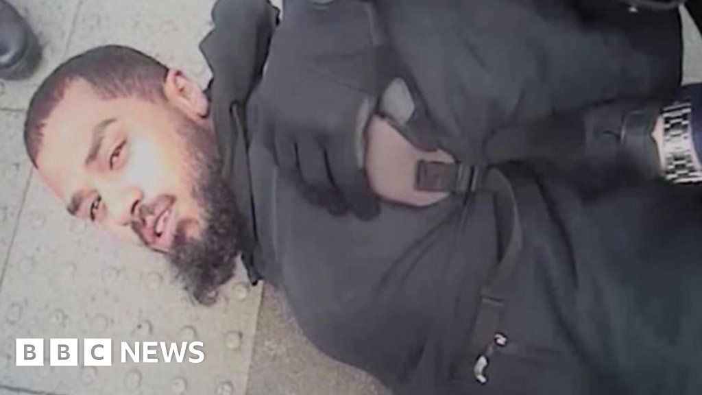 Khalid Ali: Bodycam footage shows arrest of terror suspect - BBC News