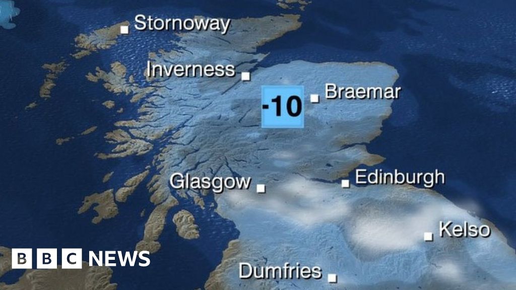 Coldest night of year in UK recorded in Braemar at -10.1C - BBC News