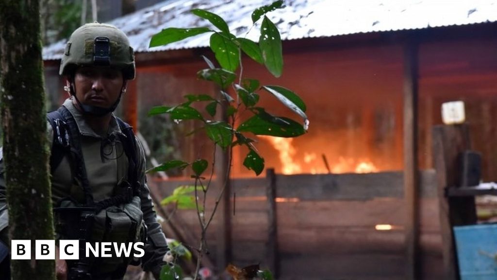 Colombia destroys cocaine labs in jungle region - BBC News