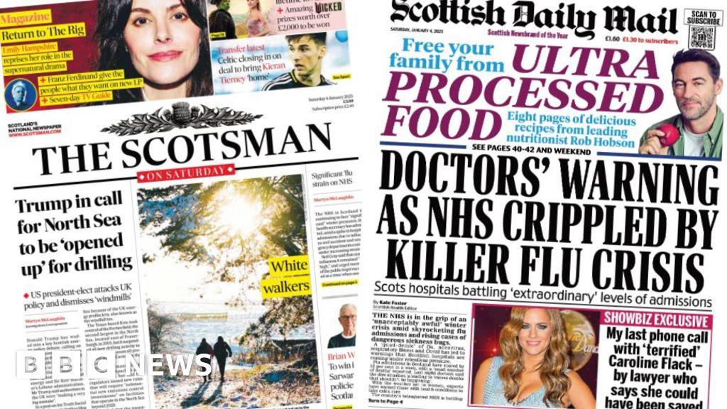 Scotland's papers: Flu surge and Trump oil demand