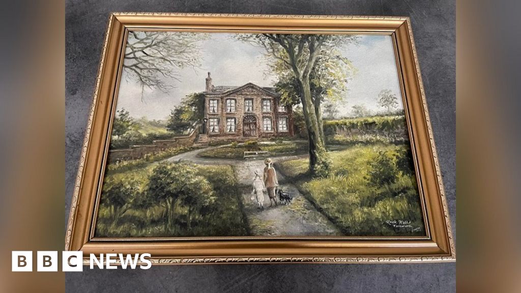 Missing painting of derelict Rock Hall found on eBay - BBC News